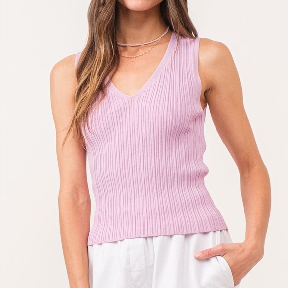 Zara | Tops | Zara Lilac Ribbed Knit Top | Poshmark